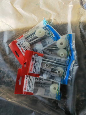 4x GENUINE FISCHER BOLTS HEAVY DUTY BASIN FIXINGS WST 140 M10 PAIR ...