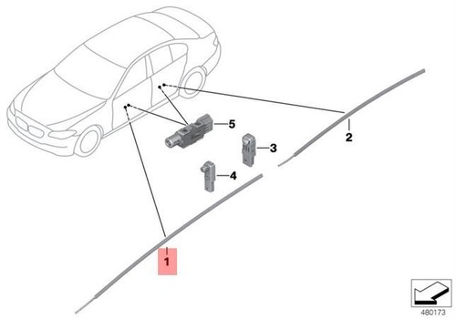 Genuine Optical Conductor Door Front Top O/S BMW Hybrid M5 F10 F11 ...