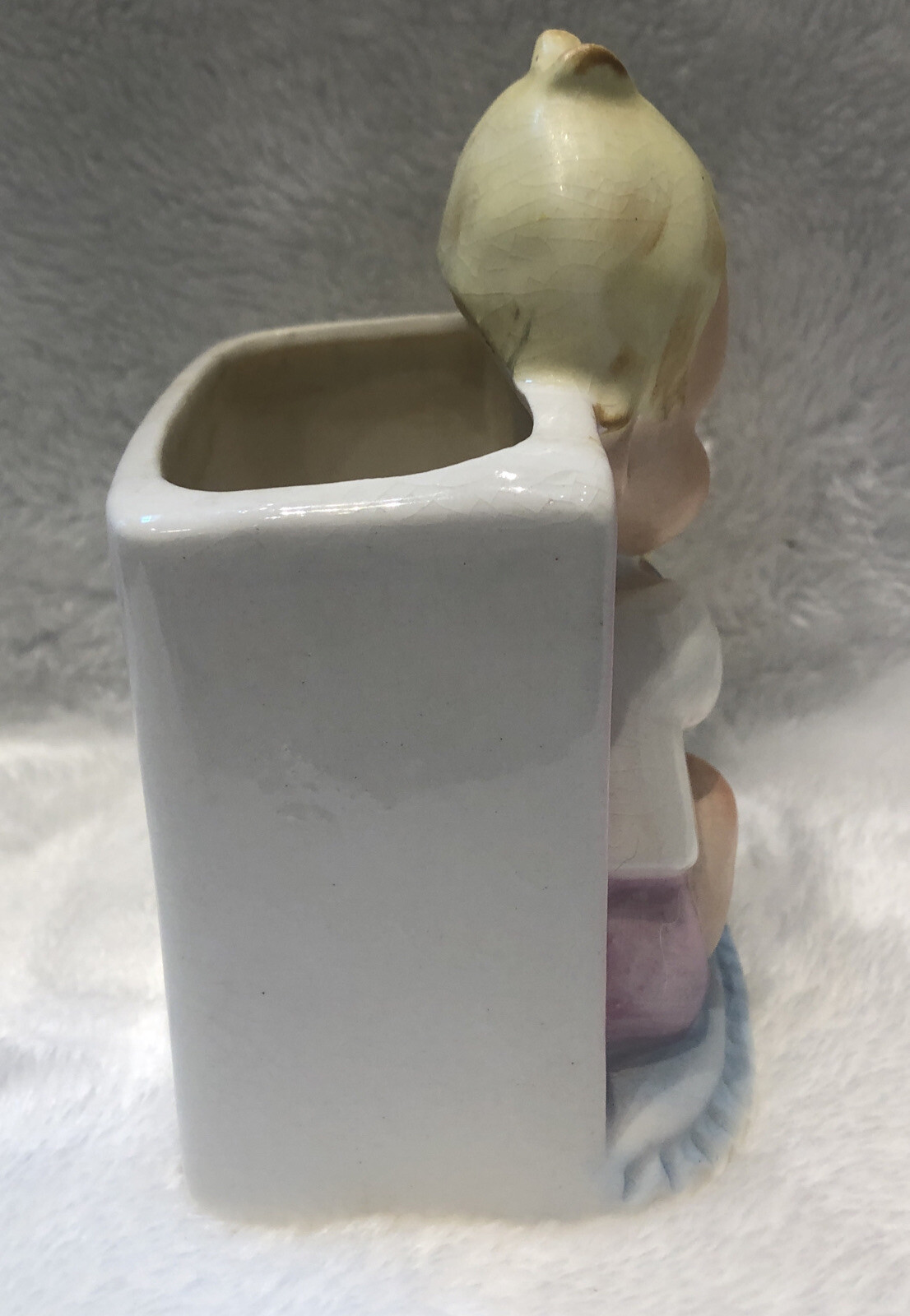 Vintage Planter Bud Vase Norcrest Kewpie Doll Blonde Baby With Duck ...