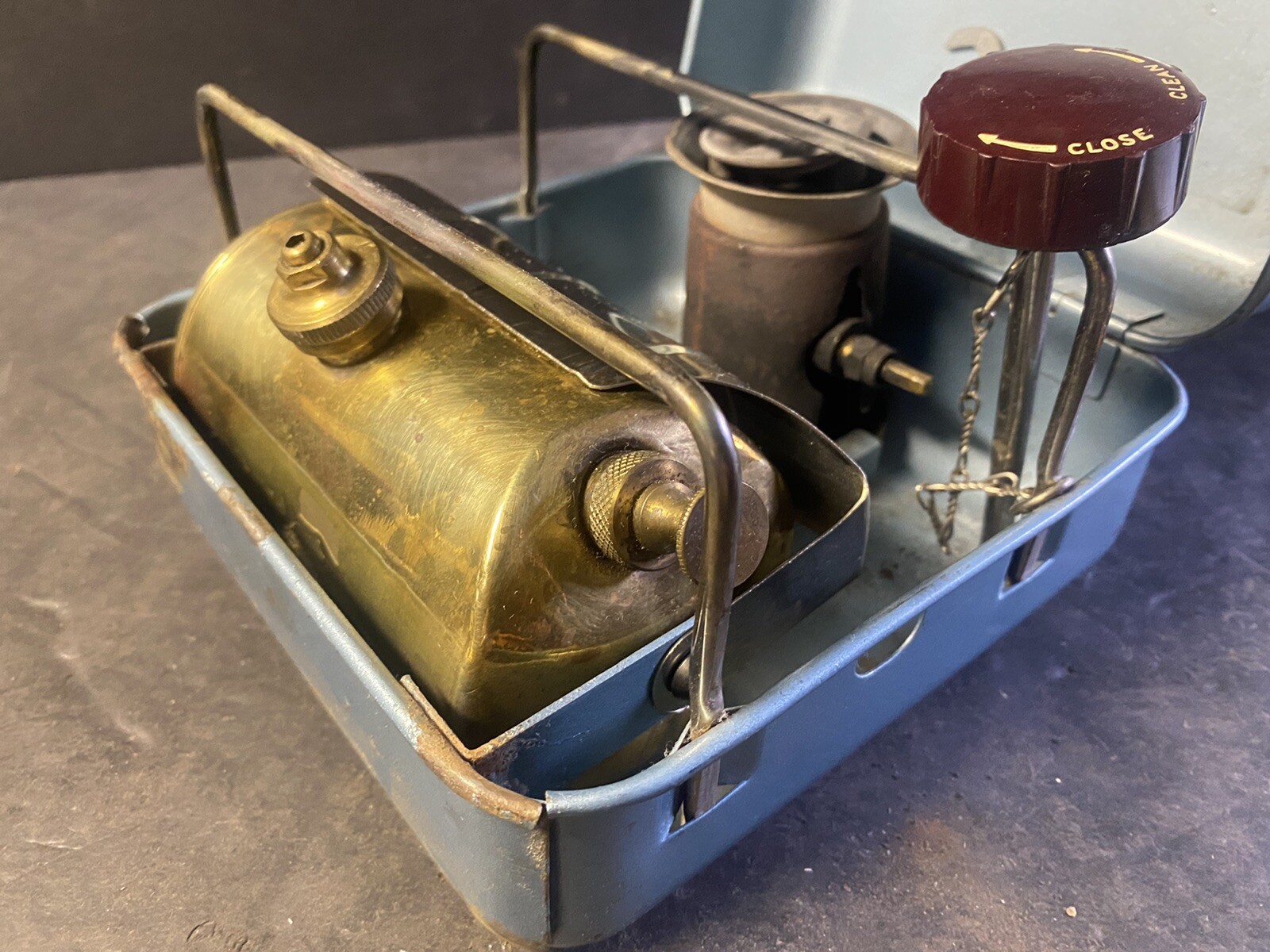 OPTIMUS 111B PORTABLE CAMP STOVE COOKER COMPLETE ANTIQUE Display Case ...