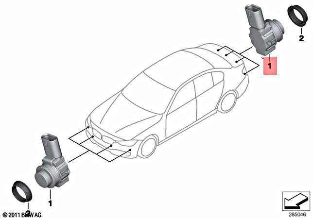 Genuine BMW Hybrid 3 M2 M3 M4 GTS F20 F21 Ultrasonic Sensor Havanna ...
