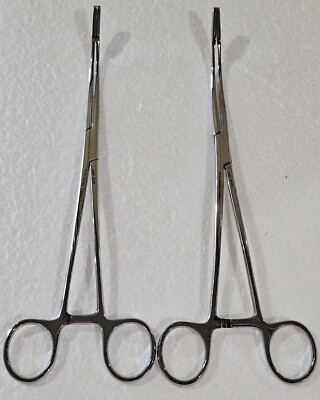 Jarit 115-120 Fletcher Sponge Holding Forcep, Serrated, Curved, 9 5/8 ...