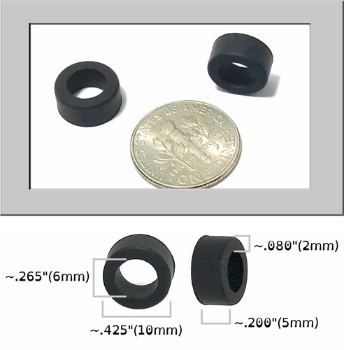 2 BTO HO Scale French Rubber FRONT TIRES fits Variety of Slot Car EARLY ...