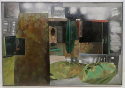 Ernest Edwards (1914-2006) Semi Abstract Mid Century ORIGINAL OIL ...