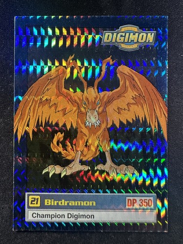 2000 Digimon Upper Deck 23 of 34 Birdramon #21 Series 1 Prizm Foil NM ...