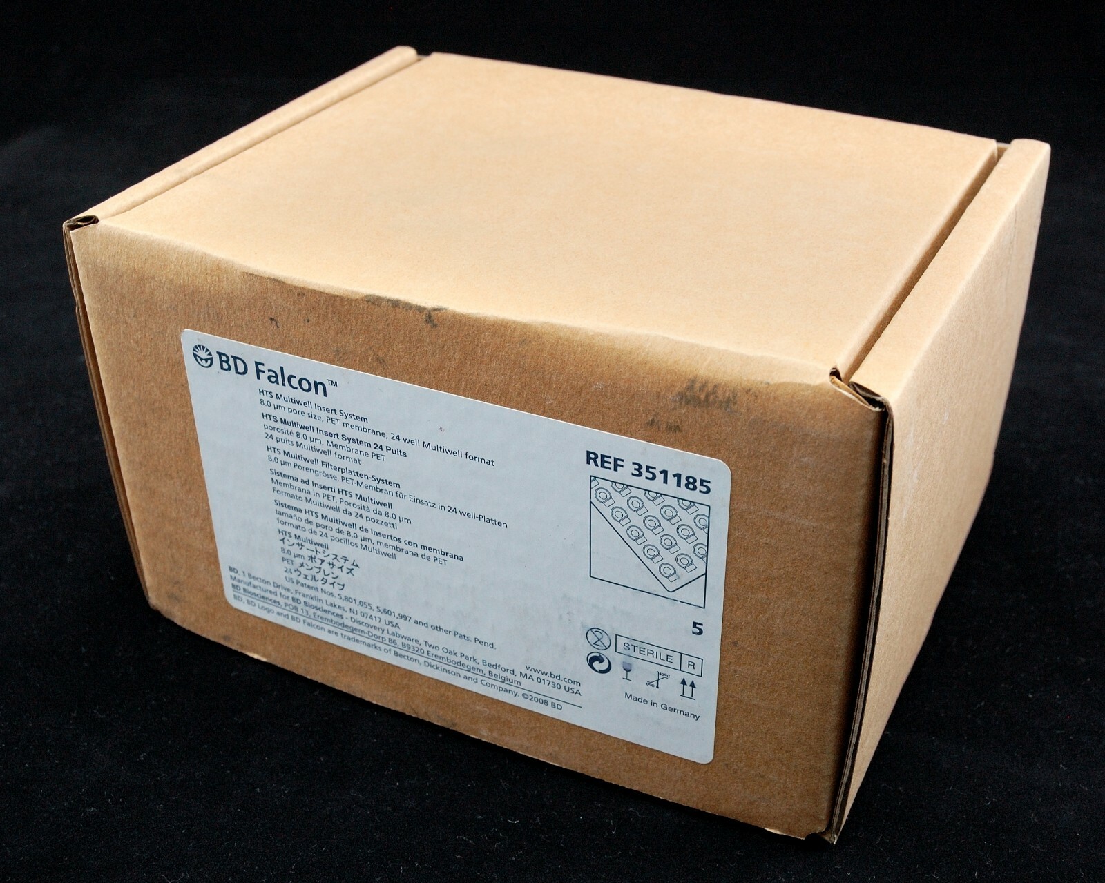 Falcon HTS 24-Well Insert Systems, 8.0 µm PET Membrane, Sterile, 5/cs ...