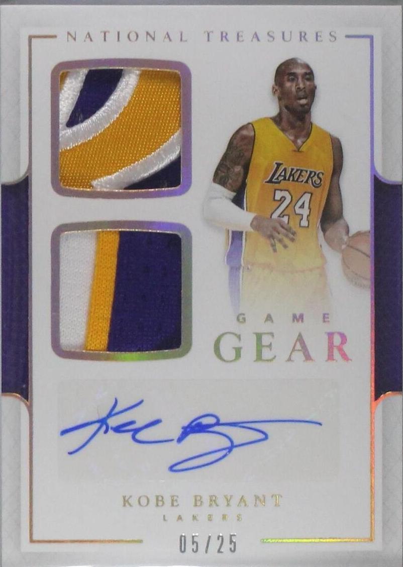 2016-17 Panini National Treasures - Game Gear Dual Autographs Kobe ...