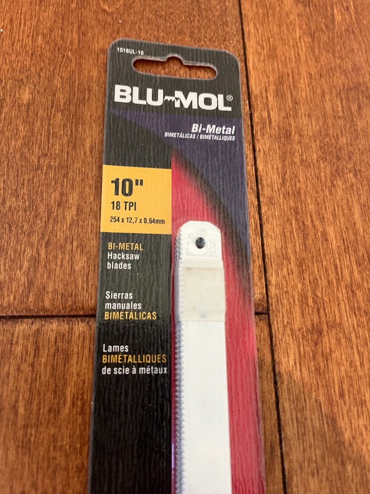 10 Pack, Blu-Mol 10" Bi-Metal hacksaw blades 18TPI | eBay
