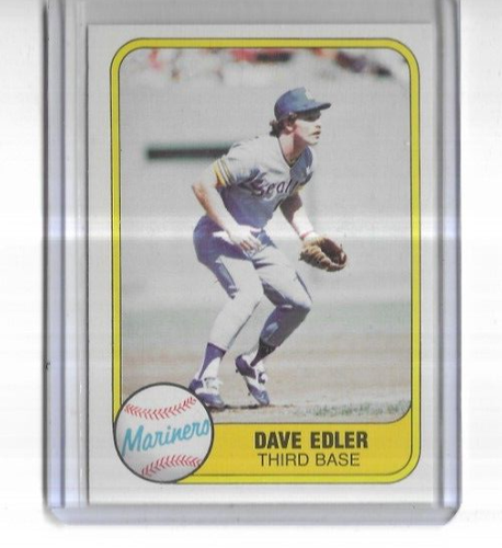 1981 Fleer #610 Dave Edler Seattle Mariners | eBay