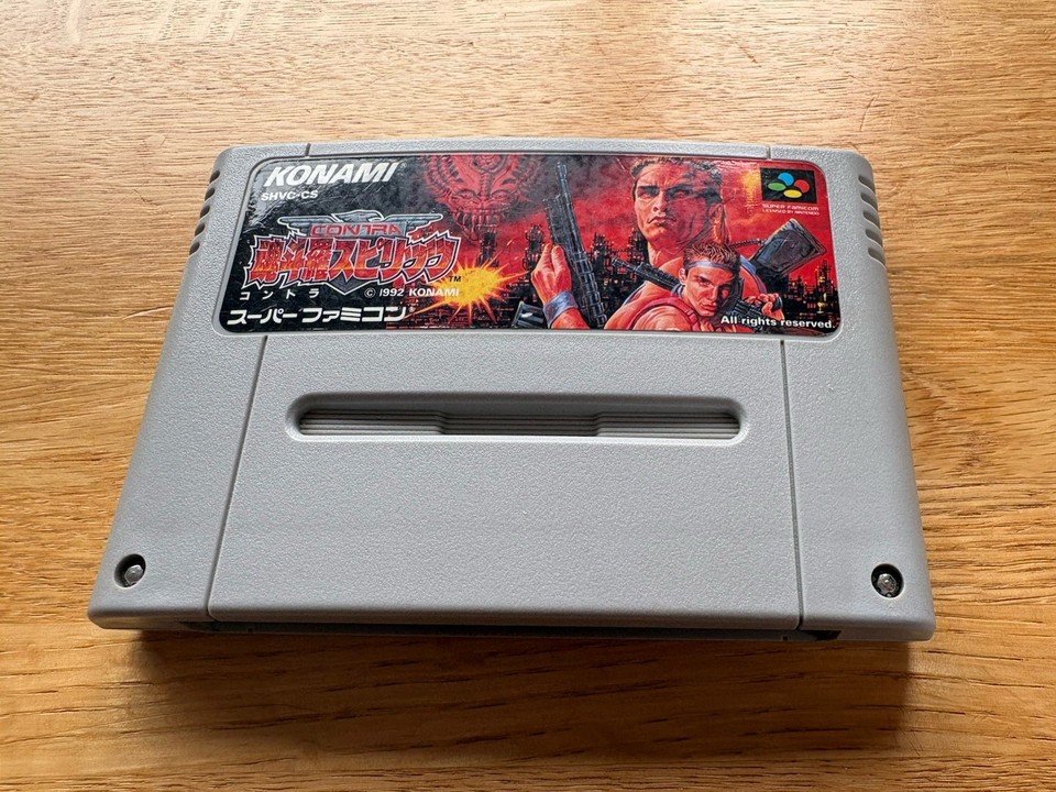 Contra Spirits SFC SNES JP Super Nintendo Famicom Konami Contra III 3 ...
