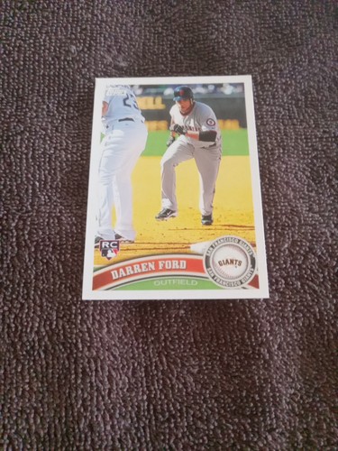 2011 Topps Darren Ford San Francisco Giants Rookie Baseball Card #292 ...