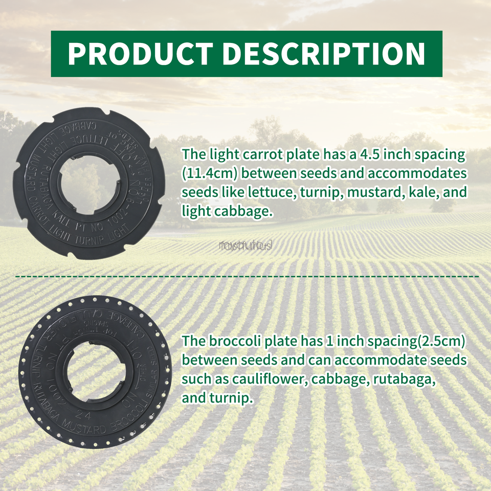 60010 Optional Seed Plate Set Compatible with EarthWay Garden Seeder ...