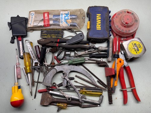 Huge Junk Drawer Tool Lot Socket Drivers Stapler Measure STANLEY ...