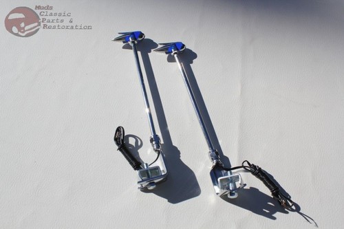 Blue LED Lighted Front Fender Guides Custom Car Truck Vintage Style Art ...