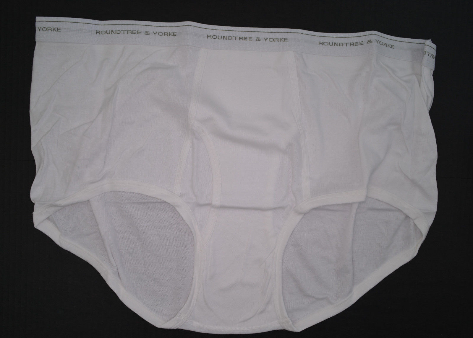 Roundtree & Yorke Mens New 3 Pk Full-Cut Briefs Cotton 52 54 56 White ...