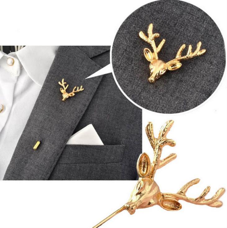 14 style Men's Brooch Lapel Badge Suit Pin Chest Metal Collar Pin ...