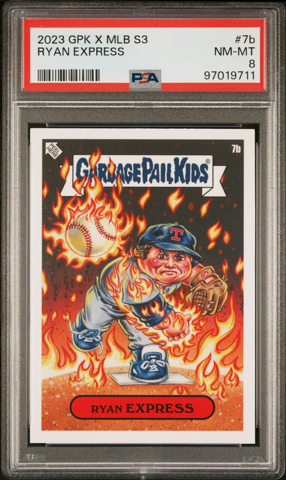 2023 TOPPS GARBAGE PAIL KIDS X MLB #7b RYAN EXPRESS SERIES 3 PSA 8 NM ...