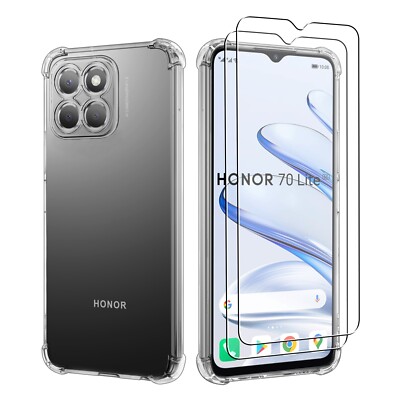 For Honor 70 Lite Phone Case Shockproof Cover with 2 Screen Protector ...