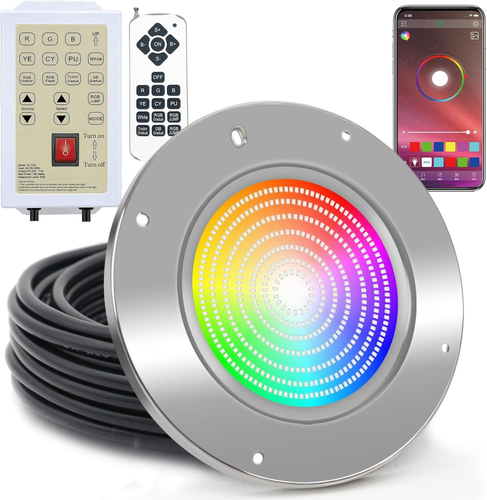 LED Pool Lights for Inground Pool, 60W 50Ft 10 Inch Pool Light with 3 ...