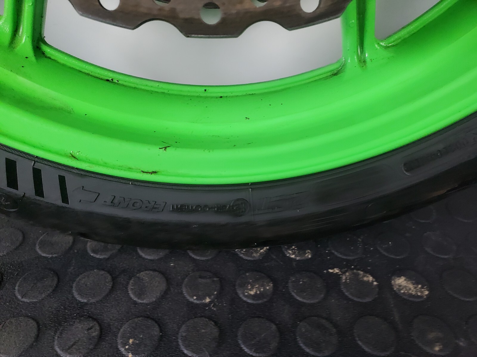 2013 13-18 Kawasaki Ninja ZX6R ZX636 ABS Front Wheel Rim Tire Rotors ...