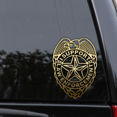 I SUPPORT Law Enforcement Police Officer Badge Vinyl Decal Sticker | eBay