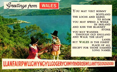 Greetings From Wales You May Visit Bonny Scotland England Postcard | eBay