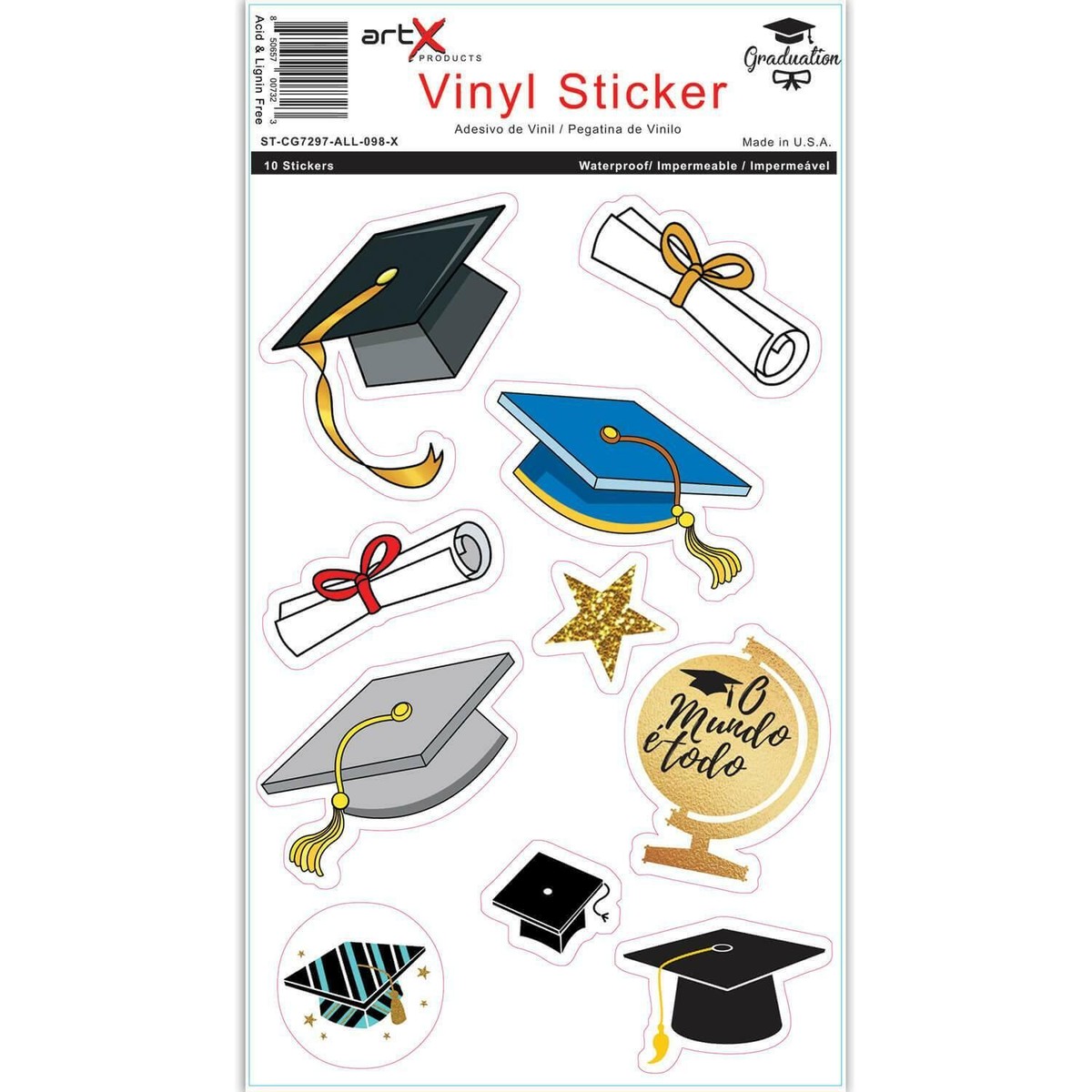 High Graduation Cap And Diploma