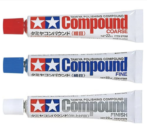TAMIYA Polishing Compounds 3 set Coarse Fine Finish 87068 87069 87070 ...