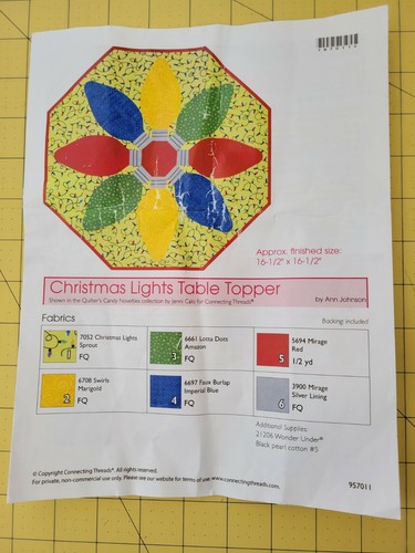 Connecting Threads Christmas Lights Table Topper Quilt Kit New | eBay