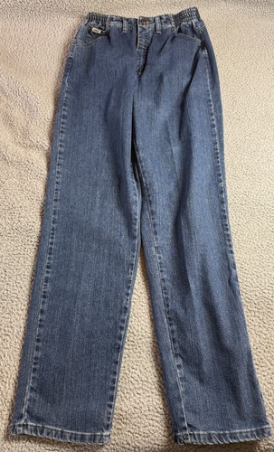Lee Side Elastic At The Waist Women's Straight Leg Blue Jeans Size 10 ...