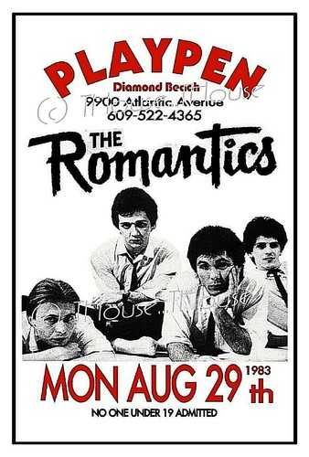 THE ROMANTICS 1983 Gig Poster Concert Poster THE PLAYPEN Diamond Beach ...