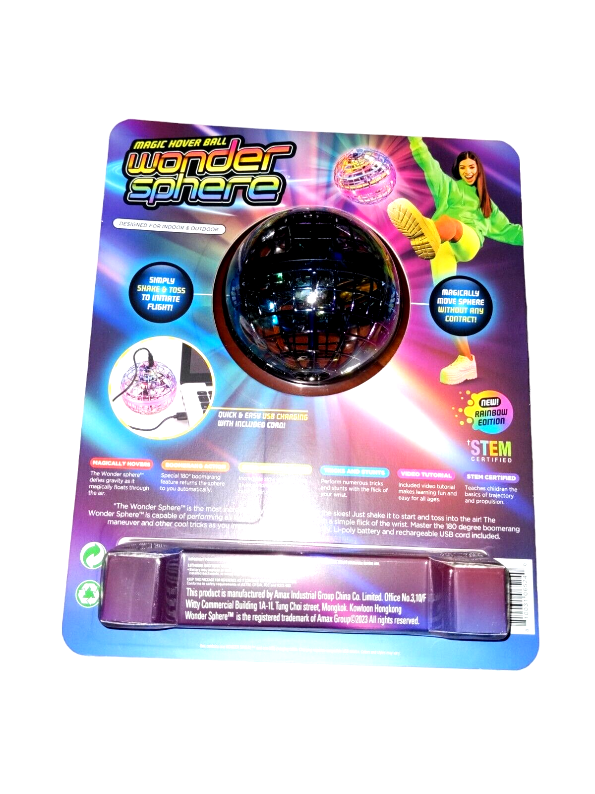 Wonder Sphere Magic Hover Ball Rainbow Edition - STEM Certified ...