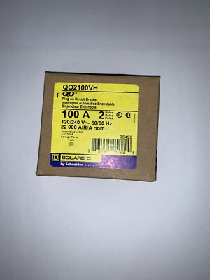 Square D QOB2100 100 A Miniature Circuit Breaker 785901019688| eBay