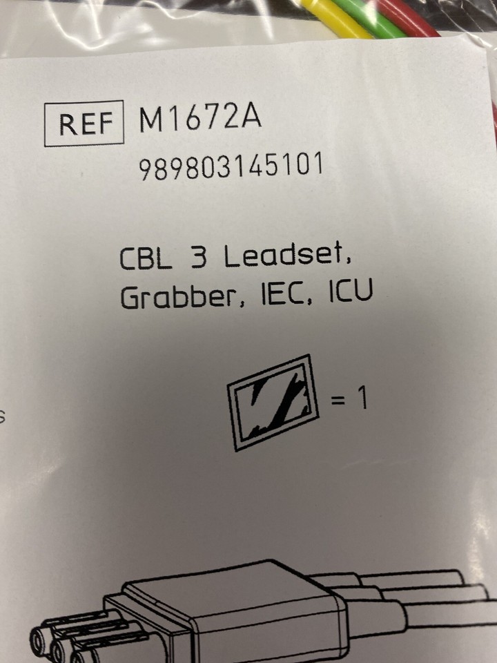 Philips M1672A 3-lead EGC leads / NEW 989803145101 | eBay