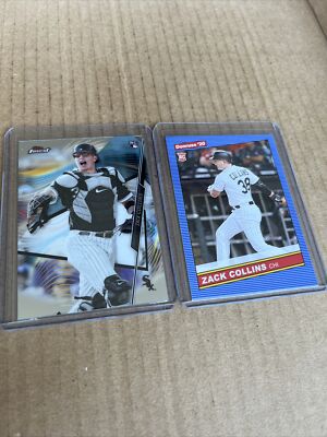 ZACK COLLINS RC 2020 Finest #48 & Donruss #247 White Sox Baseball Cards ...