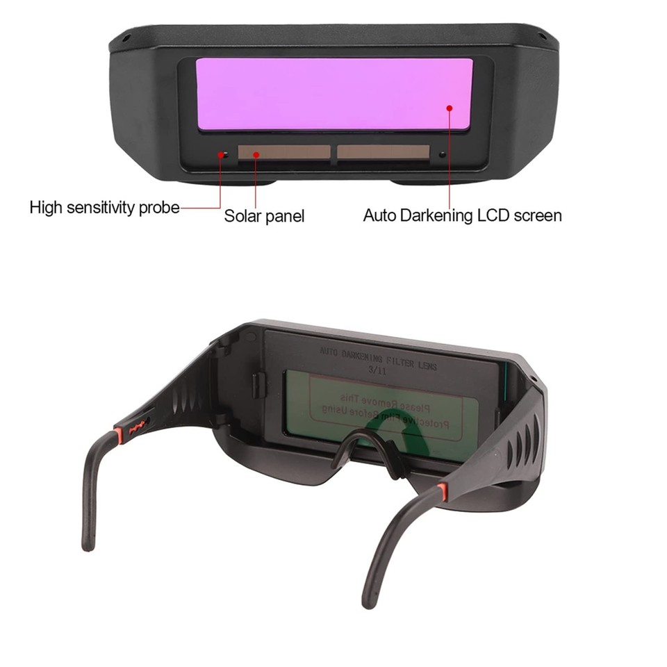 Haosie Solar Auto Darkening Welding Goggles, Safety Protective Clear | eBay