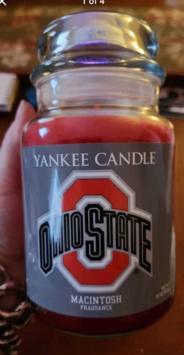 Ohio State Yankee Candle Macintosh Scented - 22 oz Large Jar New OSU ...