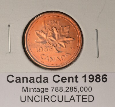 1986 Canada Penny - Uncirculated from Original Mint Roll | eBay