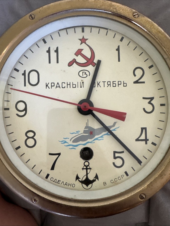 SOVIET RUSSIAN VOSTOK BOAT/SHIP SUBMARINE NAVY CABIN ANTIMAGNETIC CLOCK With KEY | eBay
