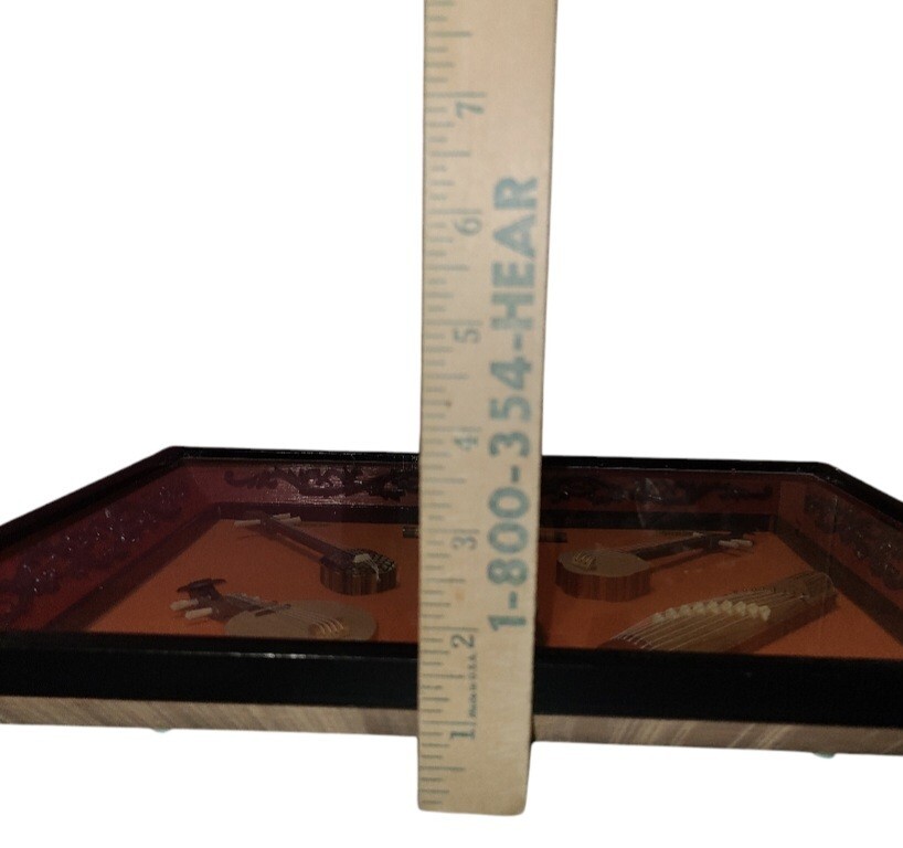 Vintage Chinese Miniature Musical Instrument Replicas Glass & Wood ...