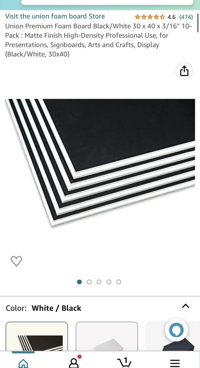 Black Foam Poster Board