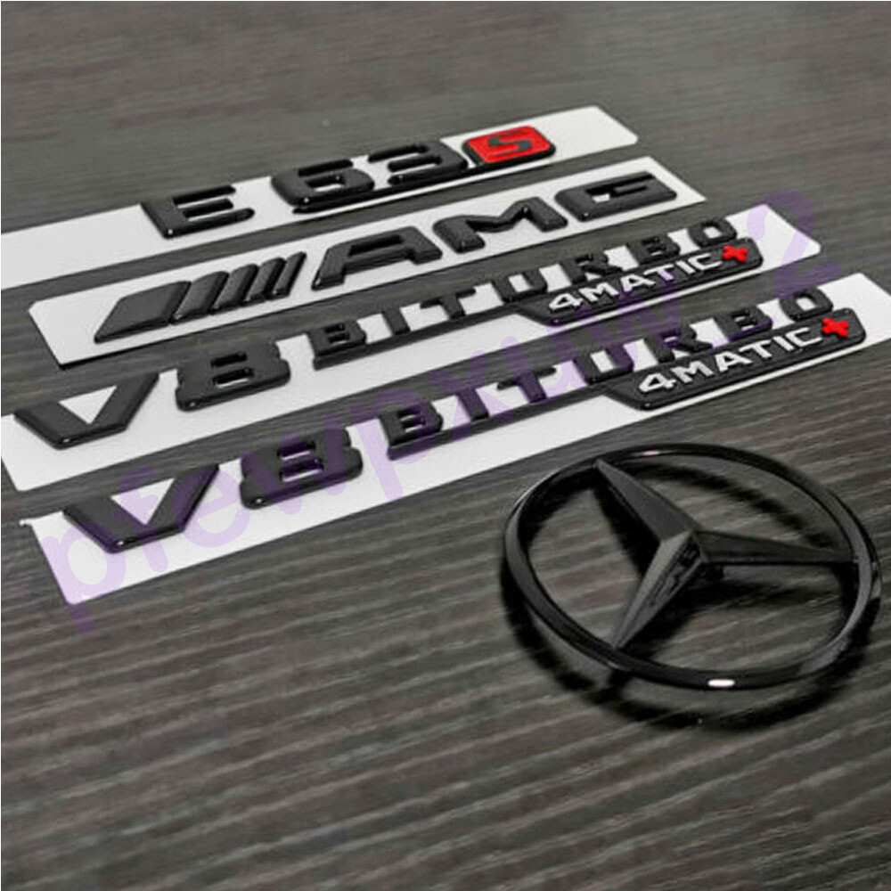 Glänz Schwarz E63S AMG Biturbo 4matic+ Emblem Stern Emblem Für Mercede ...