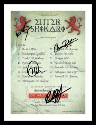 ENTER SHIKARI ENTIRE GROUP AUTOGRAPHED SIGNED & FRAMED PHOTO PRINT ...