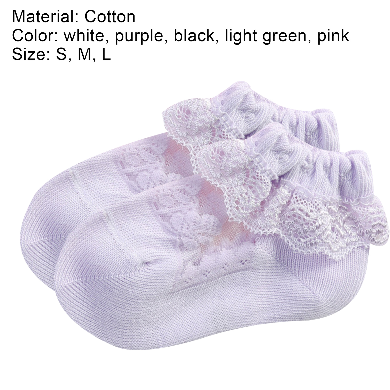 1 Pair Lace Socks Silky Breathable Baby Ruffle Socks Harmless | eBay