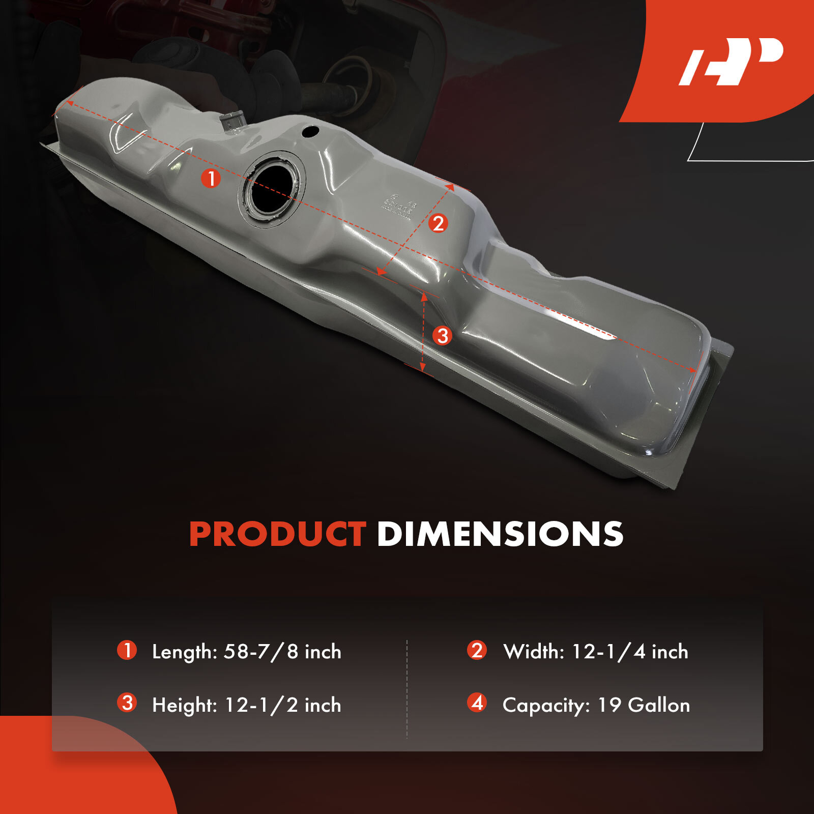 A-Premium 19 Gallons Fuel Tank for Ford F-150 F-250 E-150 Econoline ...