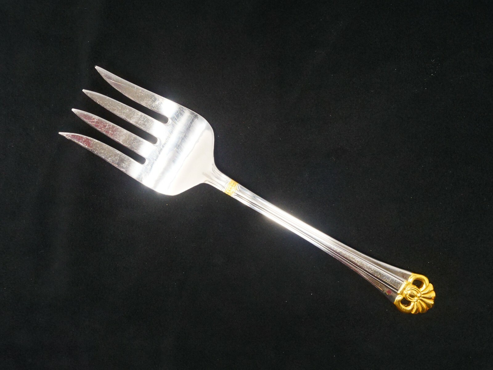 Estia Gothic Gold Stainless Steel Cold Meat Serving Fork. 8.25" Long | eBay