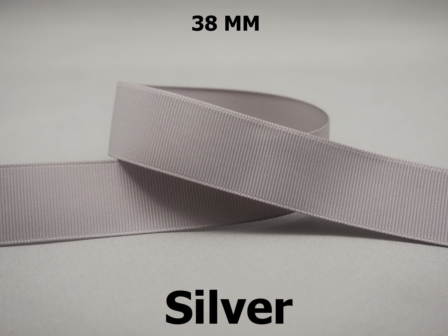 5yds ~~ 38mm Black White Silver Grey Solid Grosgrain Ribbon 8 Colours U ...