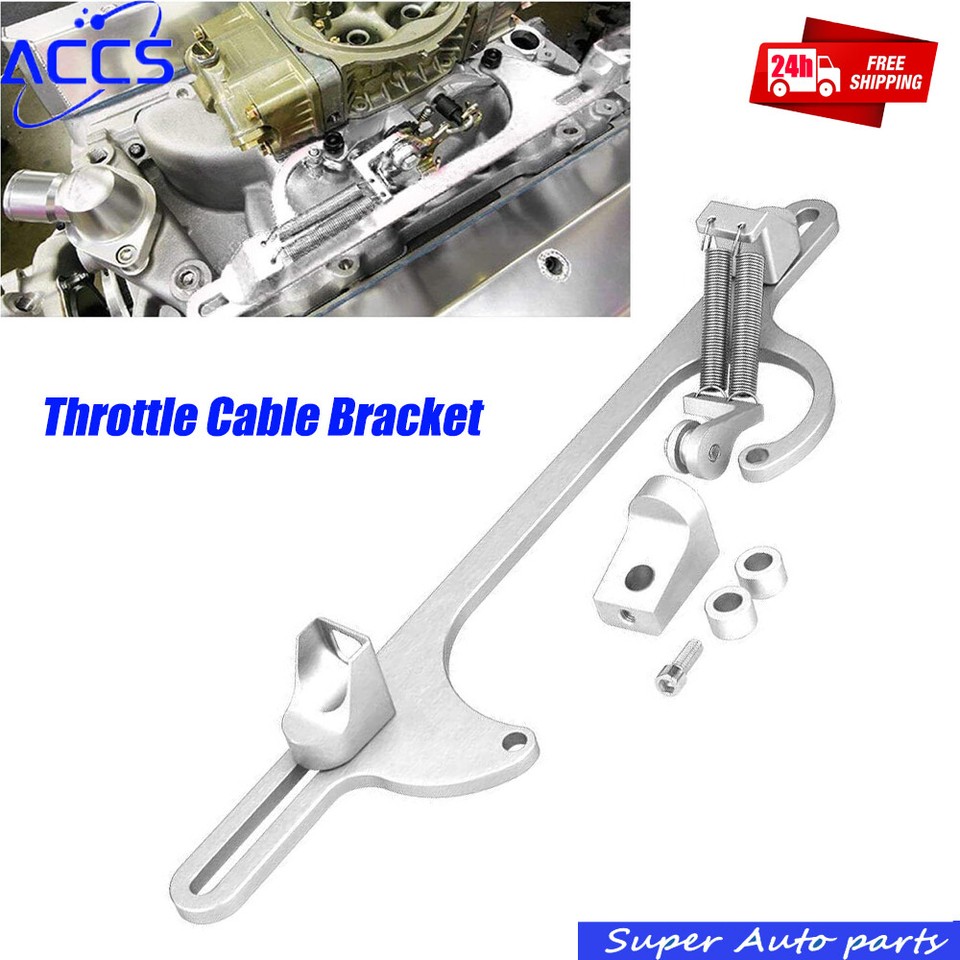 Silver Throttle Cable Carburetor Bracket Aluminum For 4150 4160 Carb ...