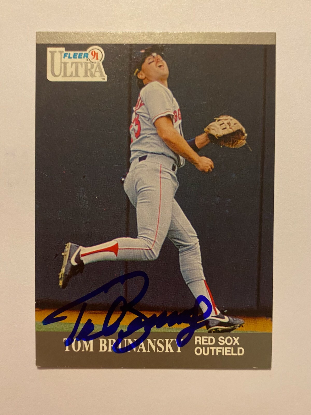 Tom Brunansky Signed Fleer #29 1991 Card Boston Red Sox Auto MLB RAD | eBay