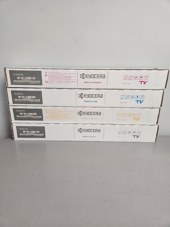 Kyocera TK8517 (TK-8517) 4-Color Toner Cartridge Set for TASKalfa ...